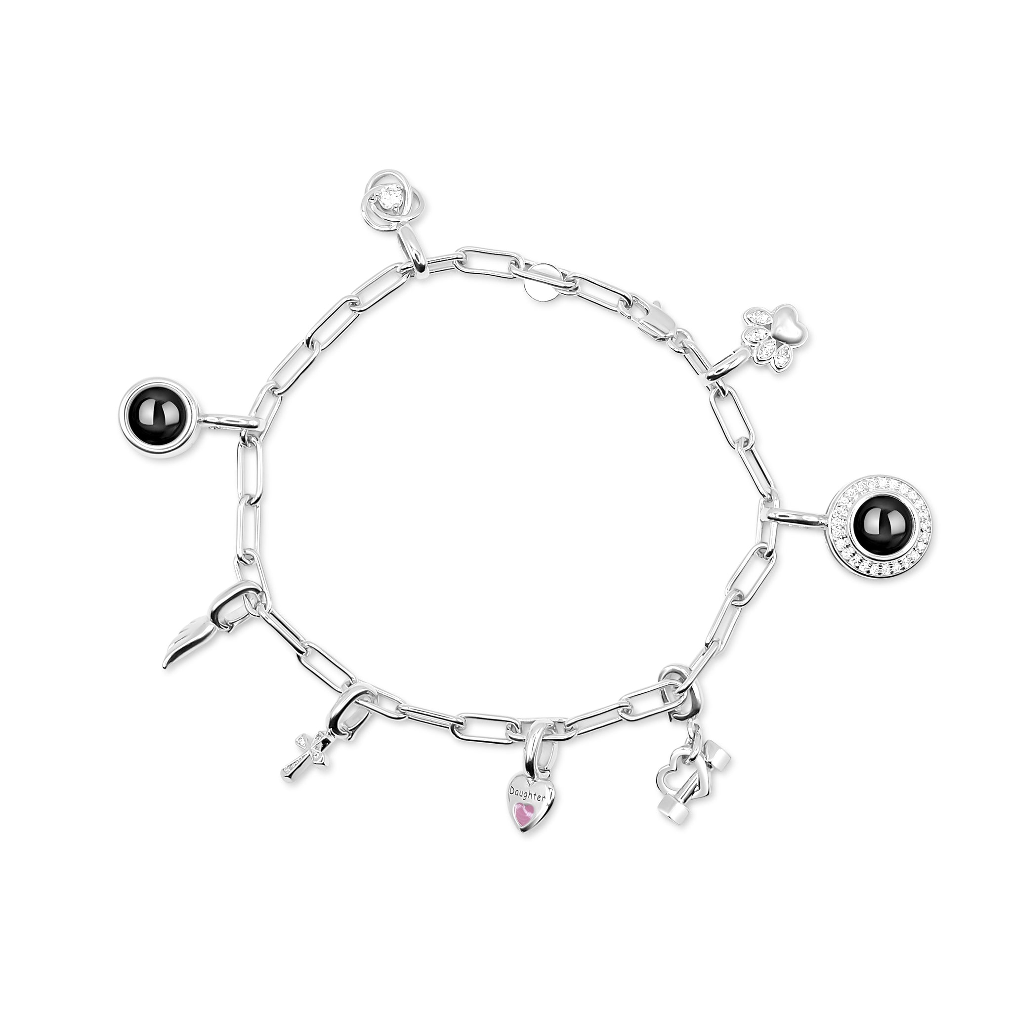 Eternity's Charm Photo Bracelet – Personalized Circle Photo Bracelet ...