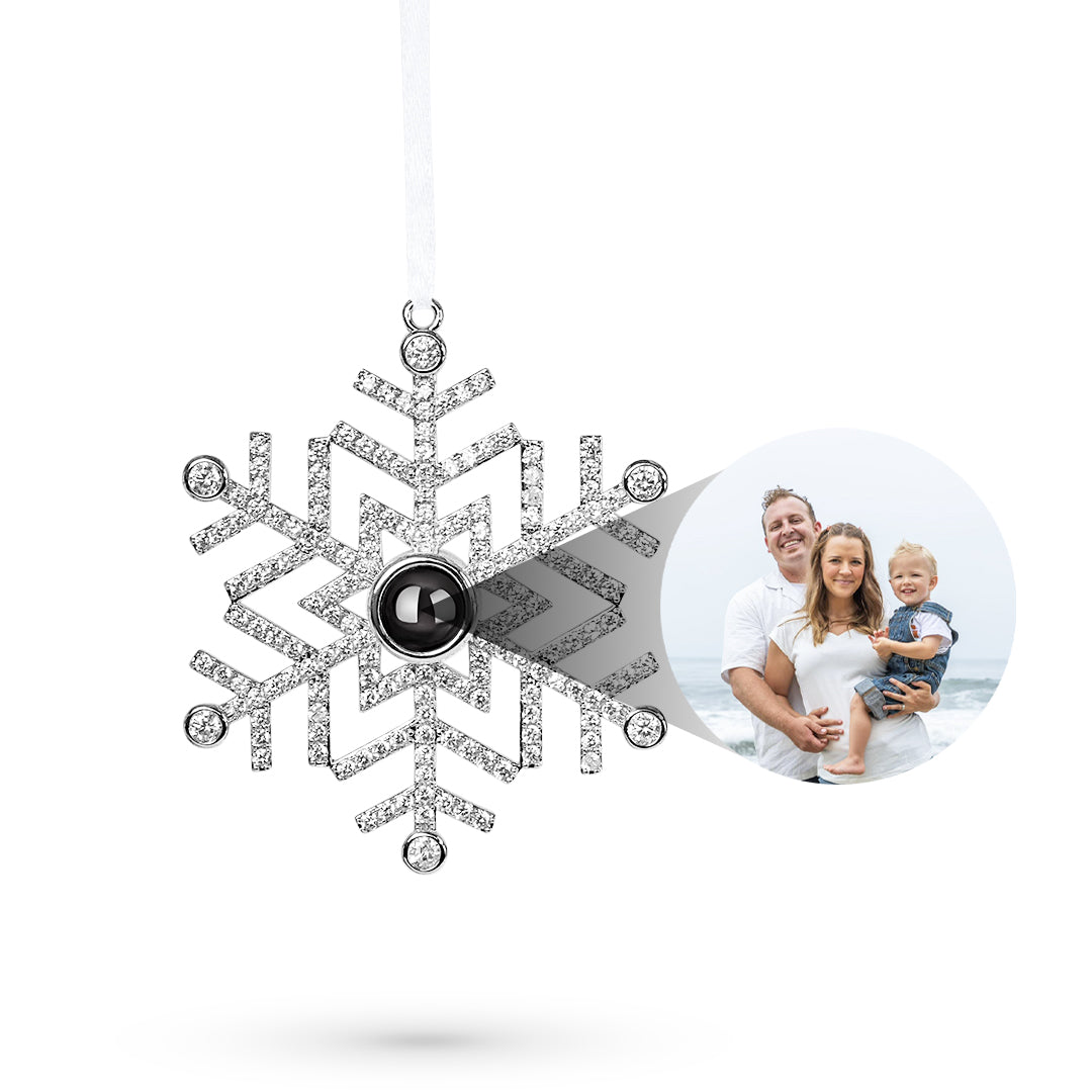 Snowflake Photo Christmas Ornament – Personalized Holiday Keepsake ...
